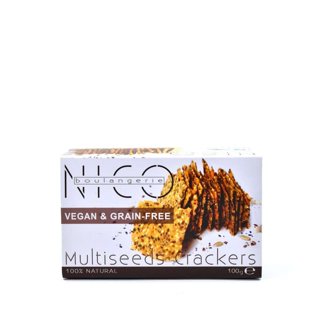 NIC Multiseed Crackers 100 g - Aurora Bakery - Bali Direct